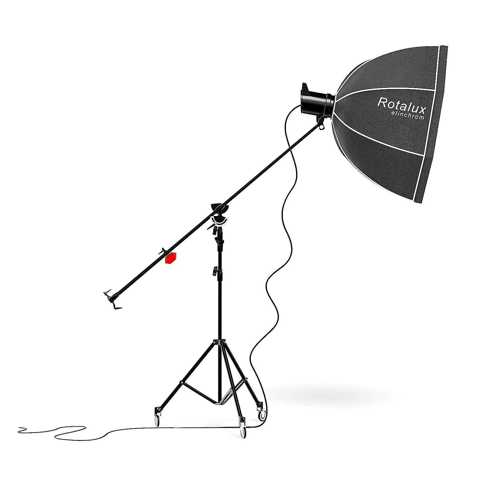 Studio Boom Arm with Softbox - 3D Model by cgaxis
