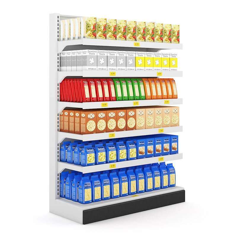 Supermarket Shelf 03 - 3D Model by cgaxis