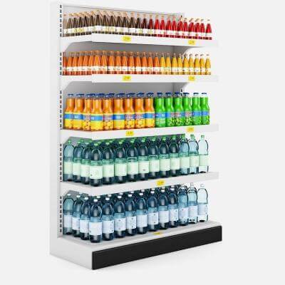 Supermarket Shelf 06 - 3D Model by cgaxis