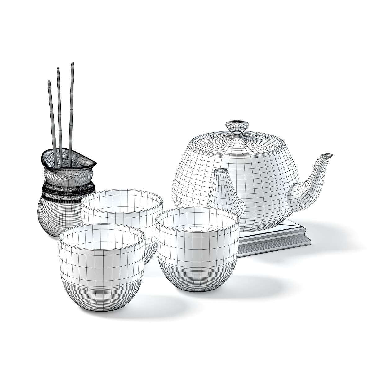 Tea Set - 3D Model by cgaxis