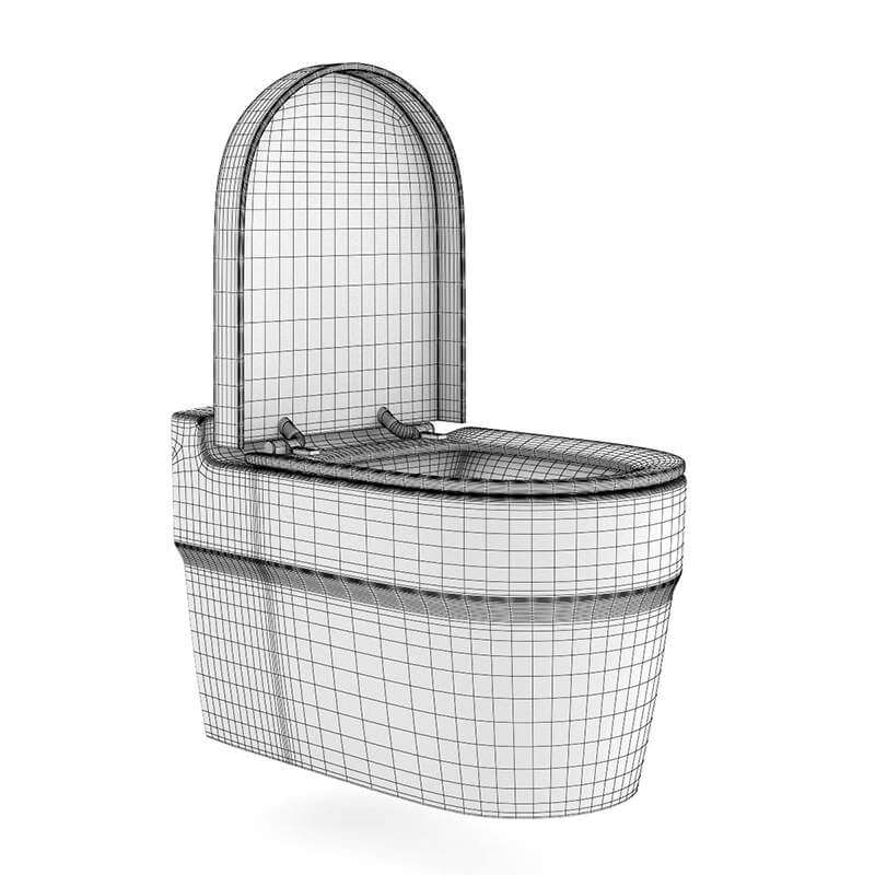Toilet Bowl - 3D Model by cgaxis