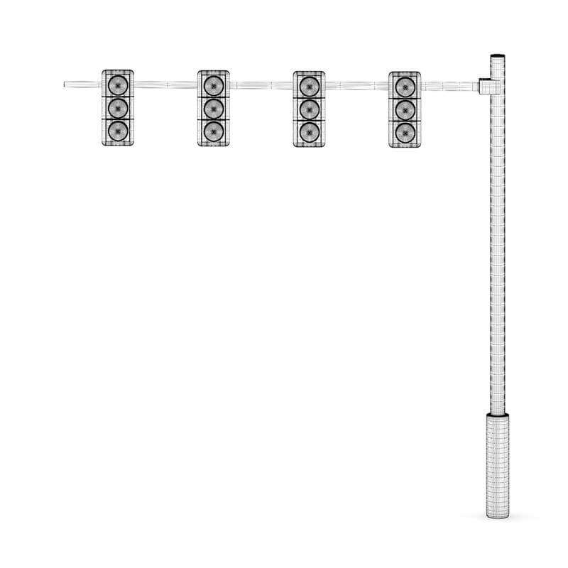 Overhead Traffic Lights - 3D Model by cgaxis