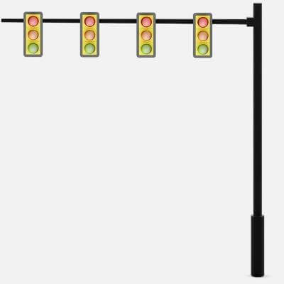 Overhead Traffic Lights - 3D Model by cgaxis
