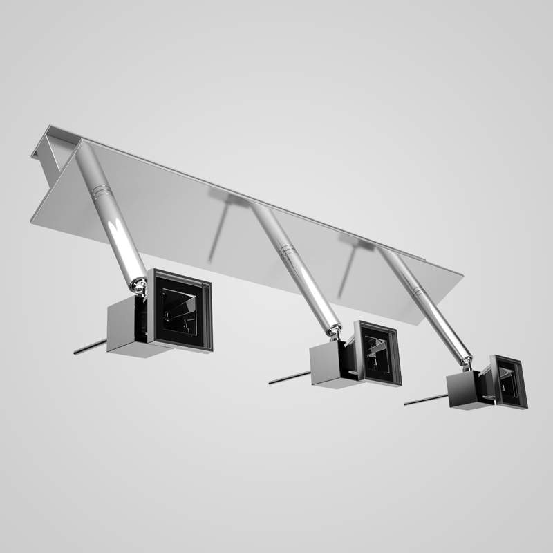 Triple Halogen Ceiling Lamp 17 - 3D Model by cgaxis