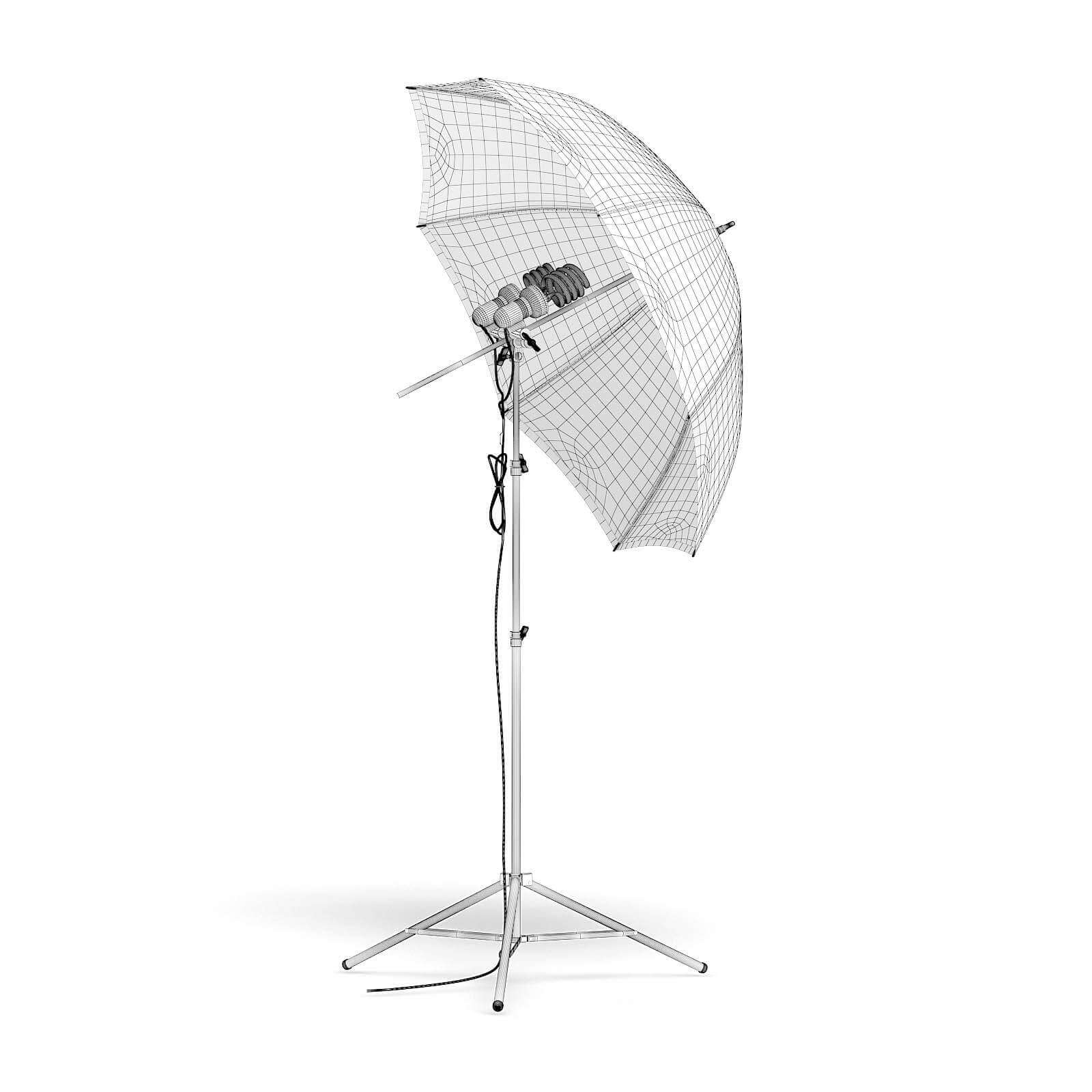 Umbrella Studio Light - 3D Model by cgaxis
