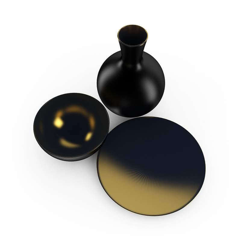 Vase and Bowls Set - 3D Model by cgaxis