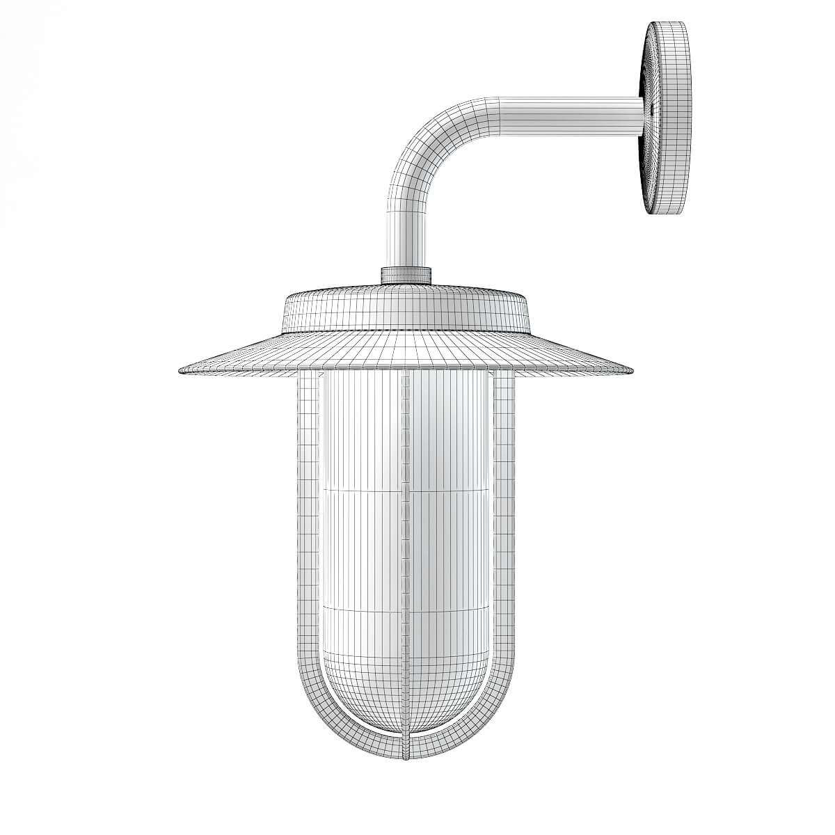 Wall Exterior Lamp - 3D Model by cgaxis