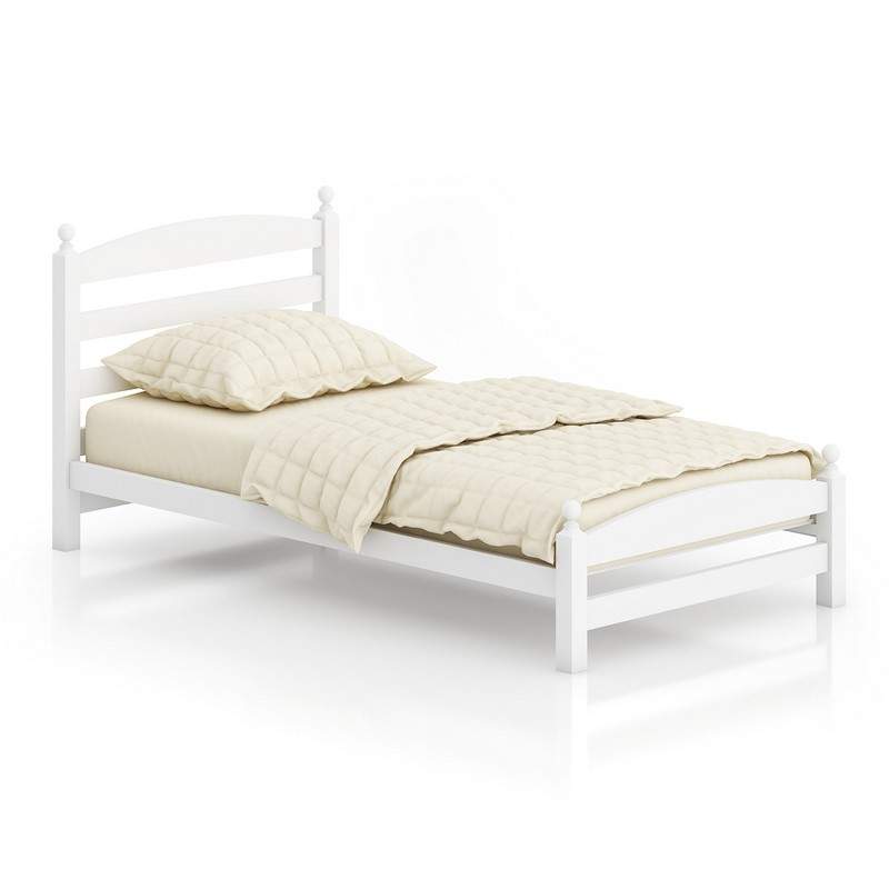 White Single Bed - 3D Model by cgaxis