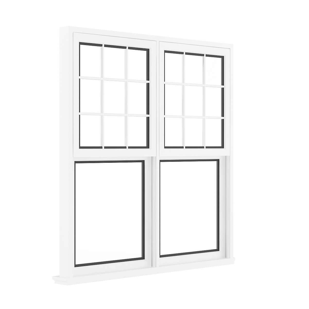 White Window (143.5 x 140 cm) - 3D Model by cgaxis