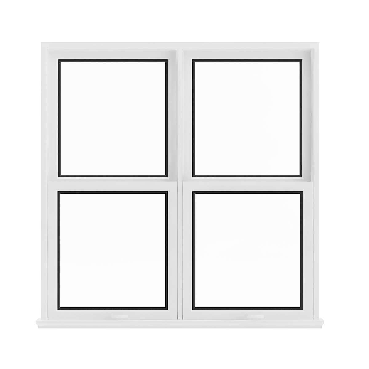 White Window (143.5 x 140 cm) - 3D Model by cgaxis