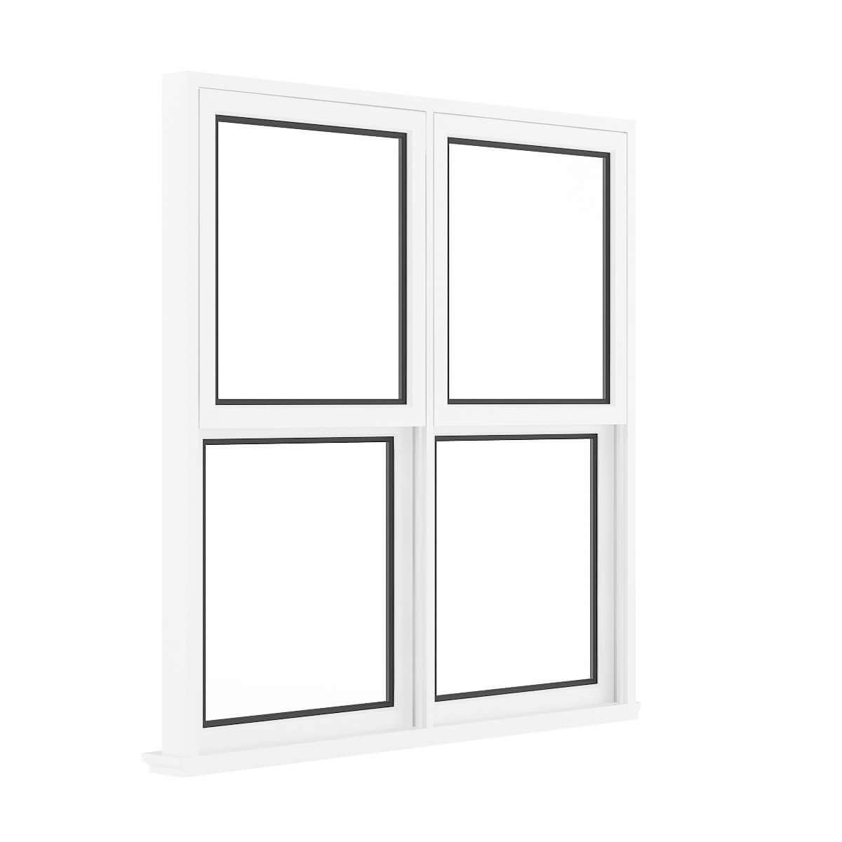 White Window (143.5 x 140 cm) - 3D Model by cgaxis