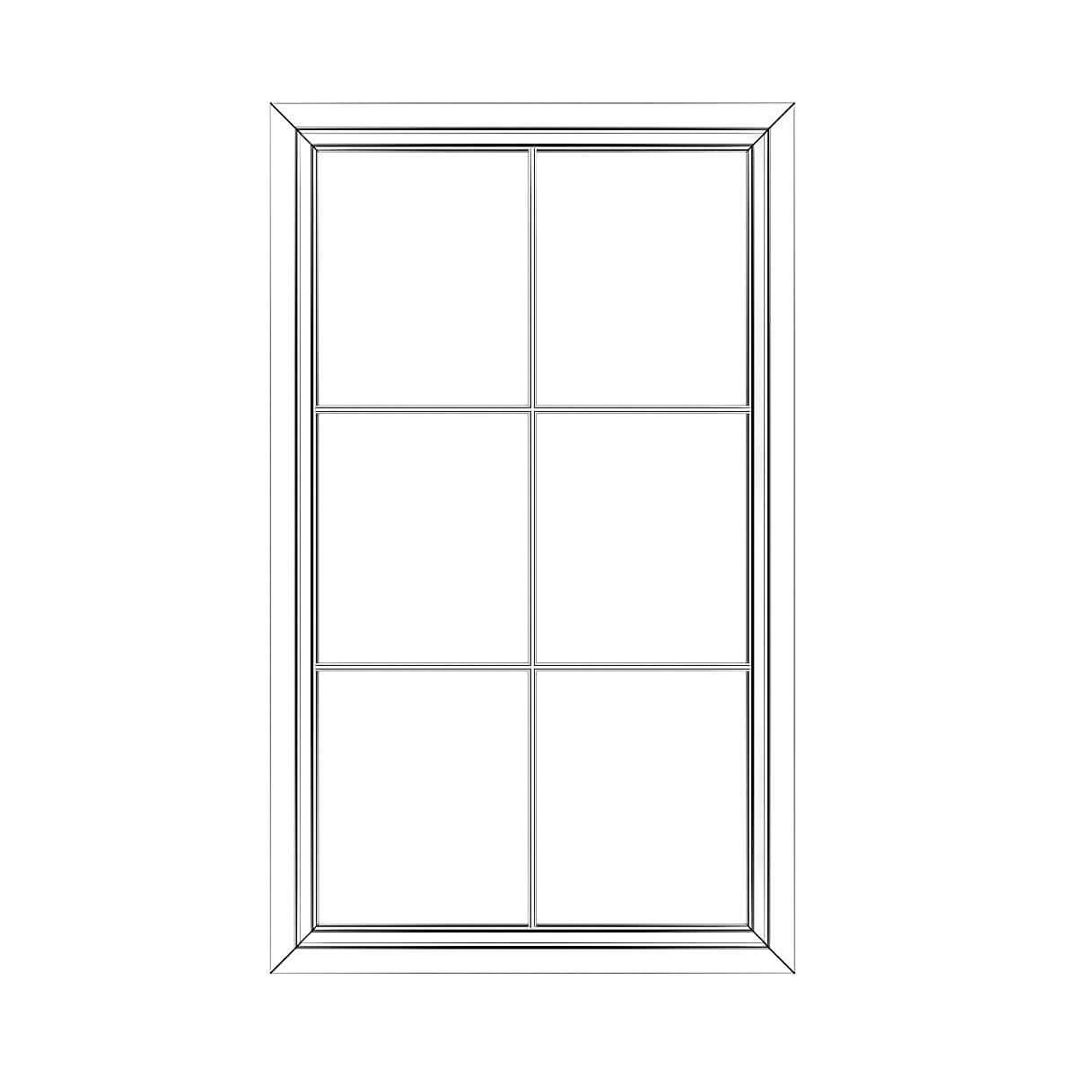 White Window (143.5 x 86.5 cm) - 3D Model by cgaxis