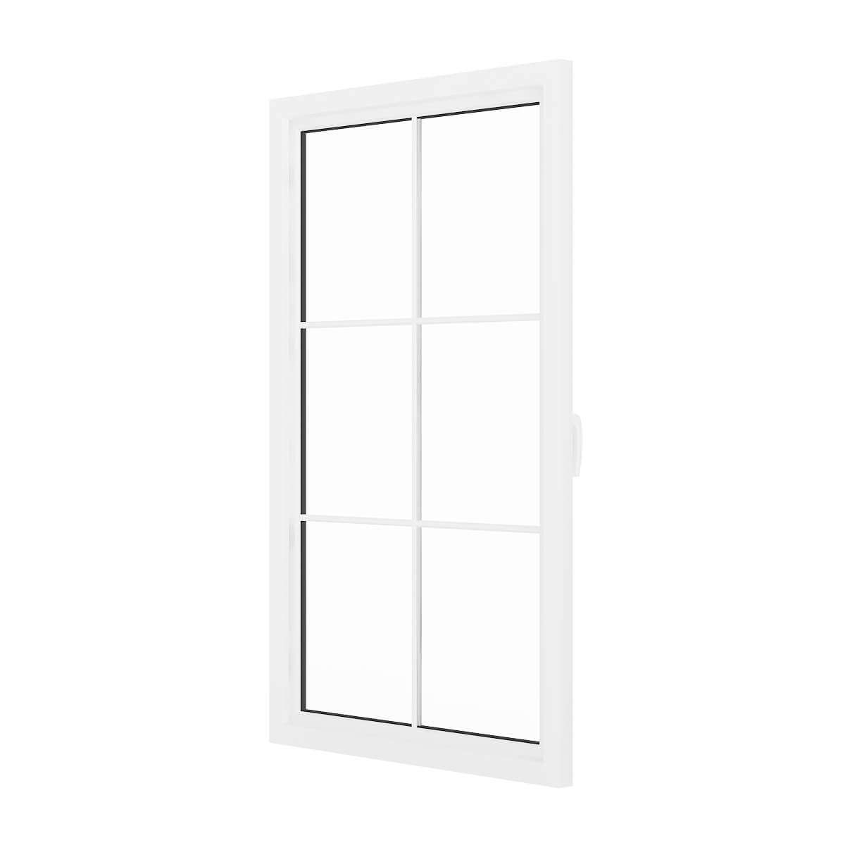 White Window (143.5 x 86.5 cm) - 3D Model by cgaxis