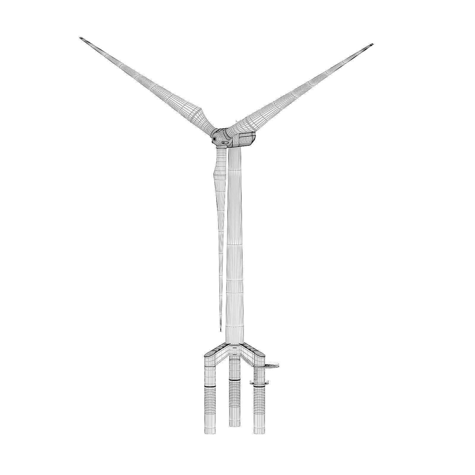 Wind Turbine - 3D Model by cgaxis
