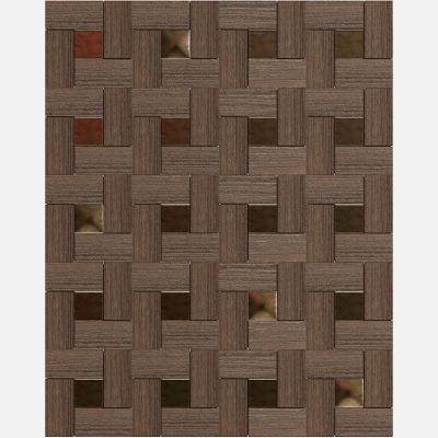 Wood and Bronze Wall Panel - 3D Model by cgaxis
