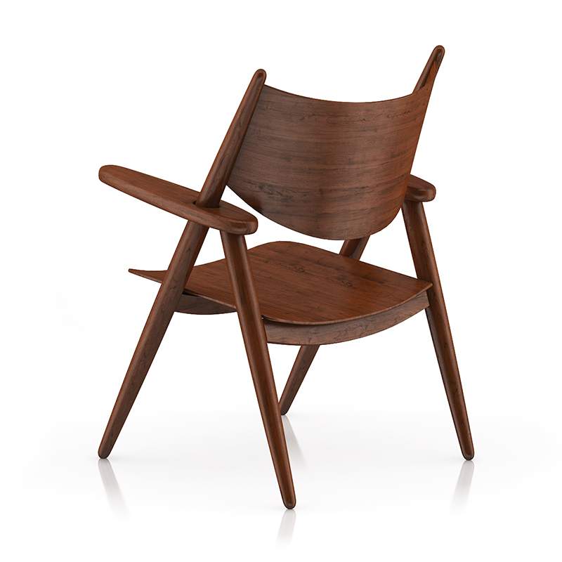 Wooden Chair 2 - 3D Model by cgaxis