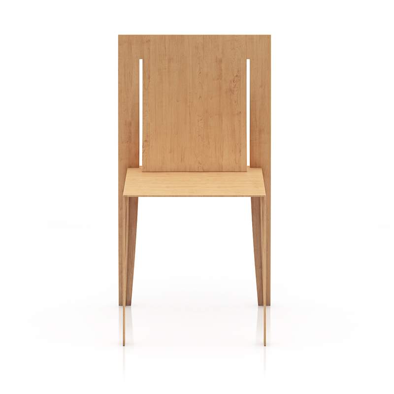 Wooden Chair 7 - 3D Model by cgaxis