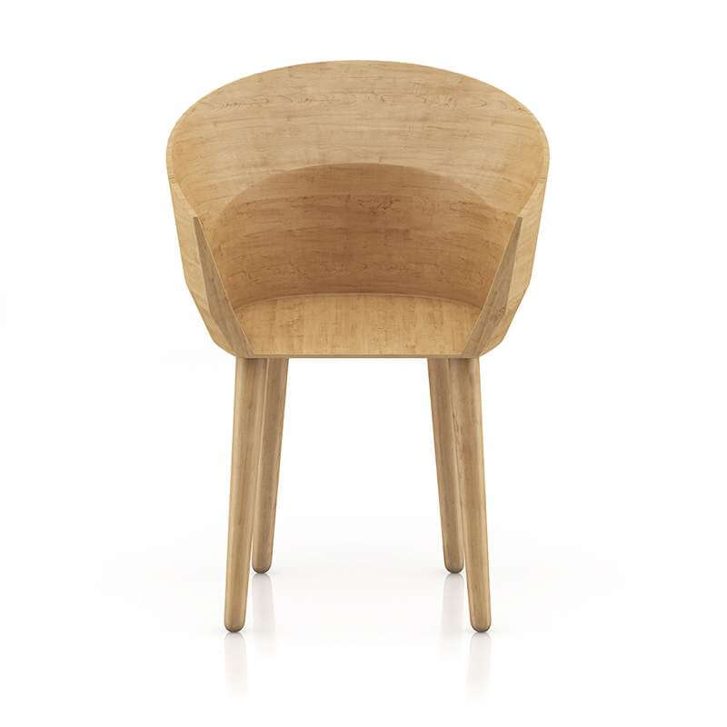 Wooden Chair 9 - 3D Model by cgaxis