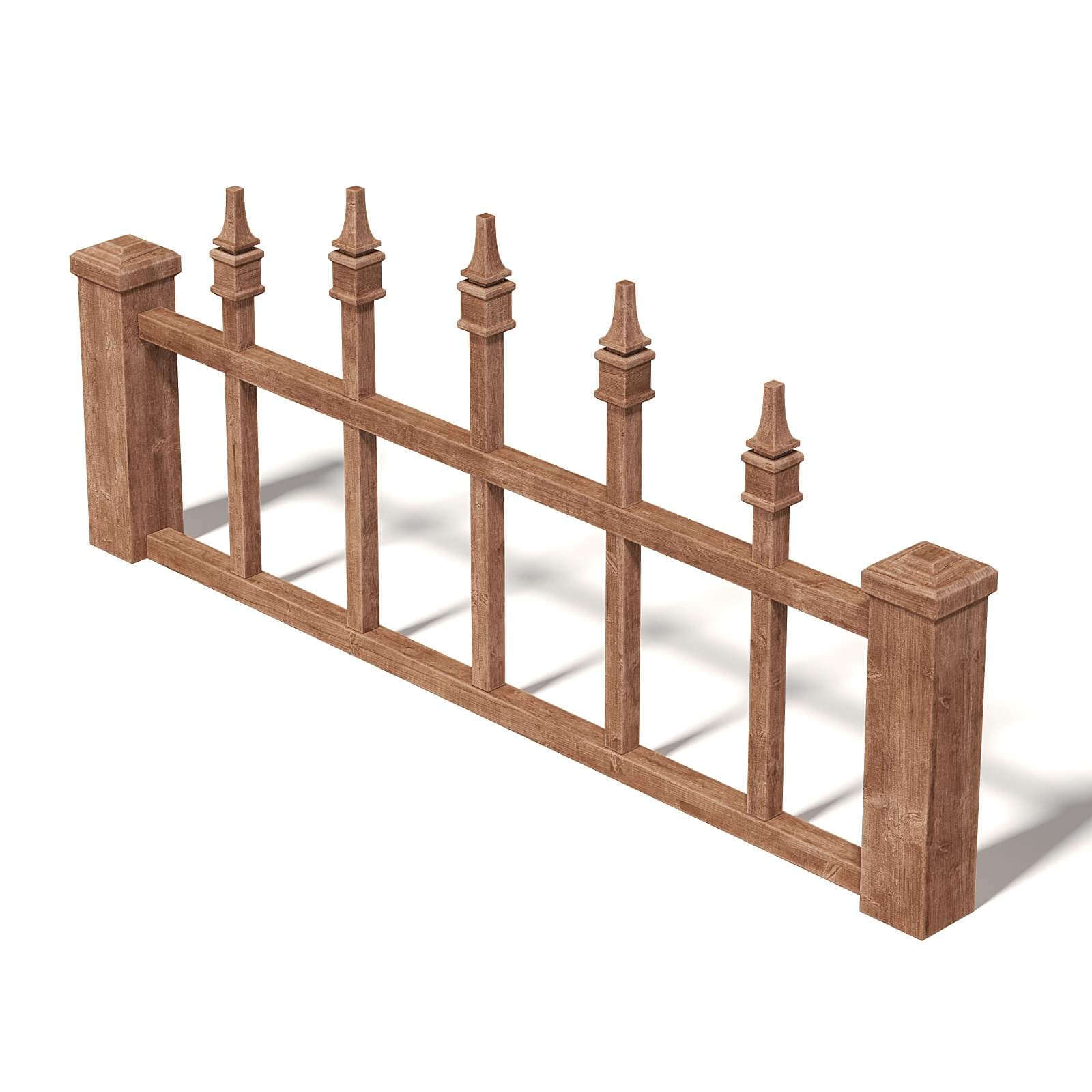 Wooden Fence - 3D Model by cgaxis