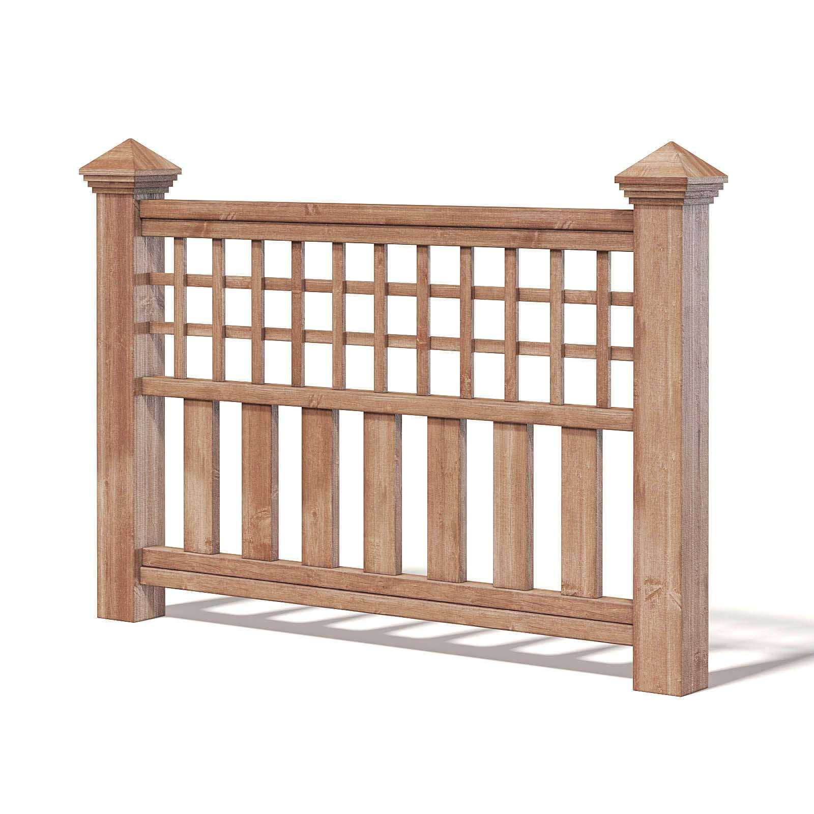 Wooden Fence - 3D Model by cgaxis