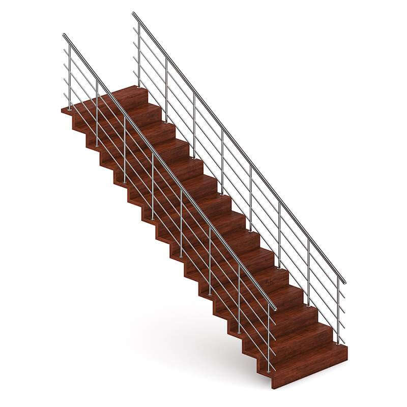 Wooden Stairs 12 - 3D Model by cgaxis