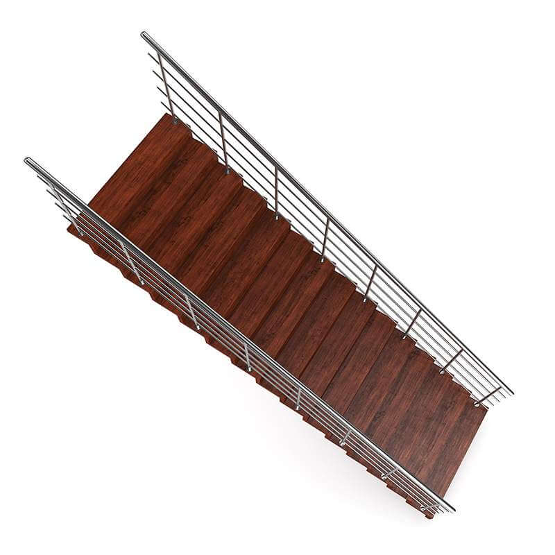 Wooden Stairs 12 - 3D Model by cgaxis