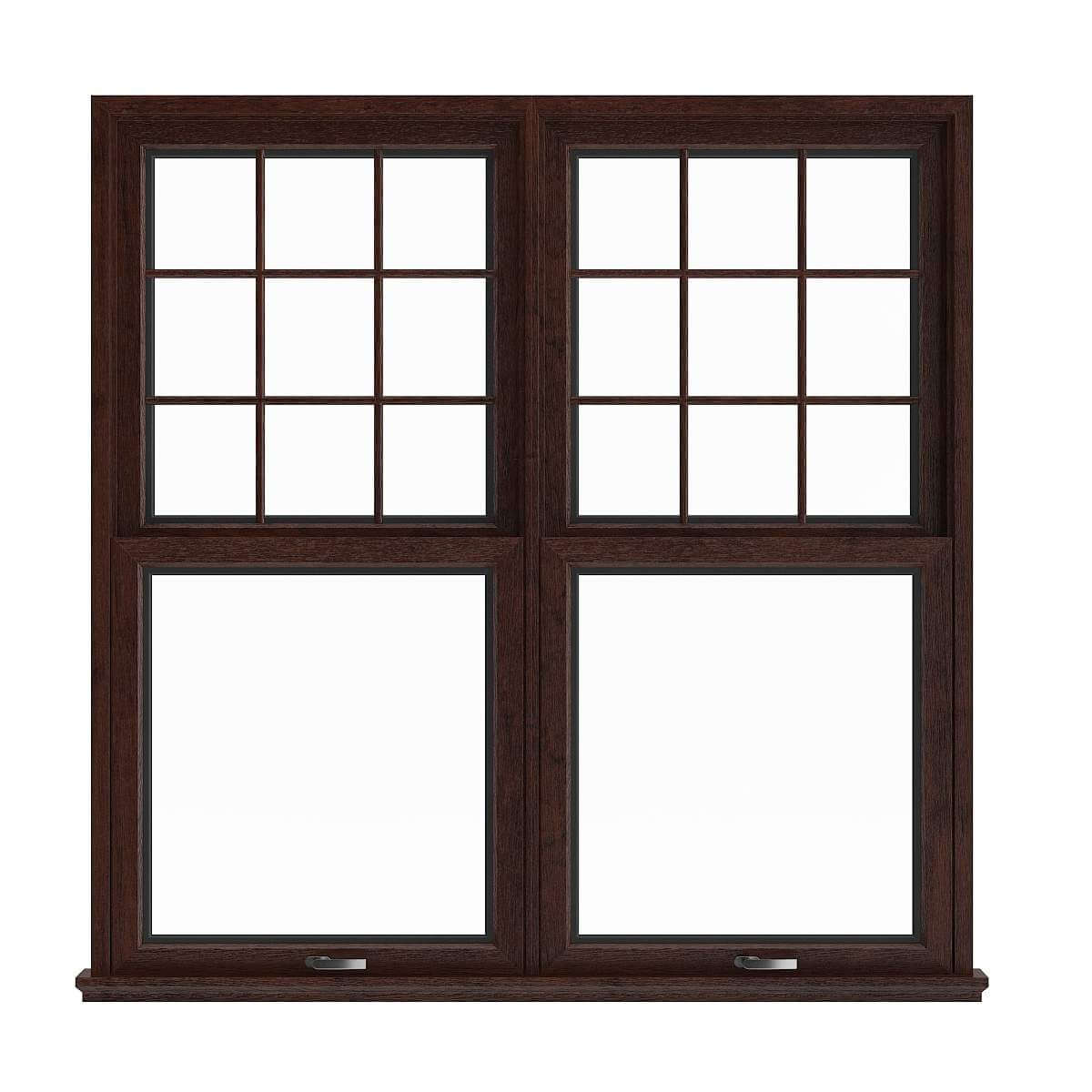 Wooden Window (143.5 x 140 cm) - 3D Model by cgaxis