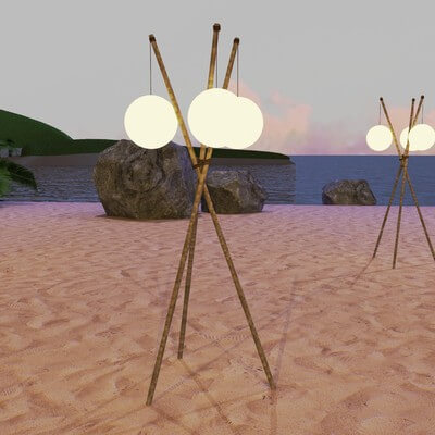 Beach Lamp - 3D Model by CGBee