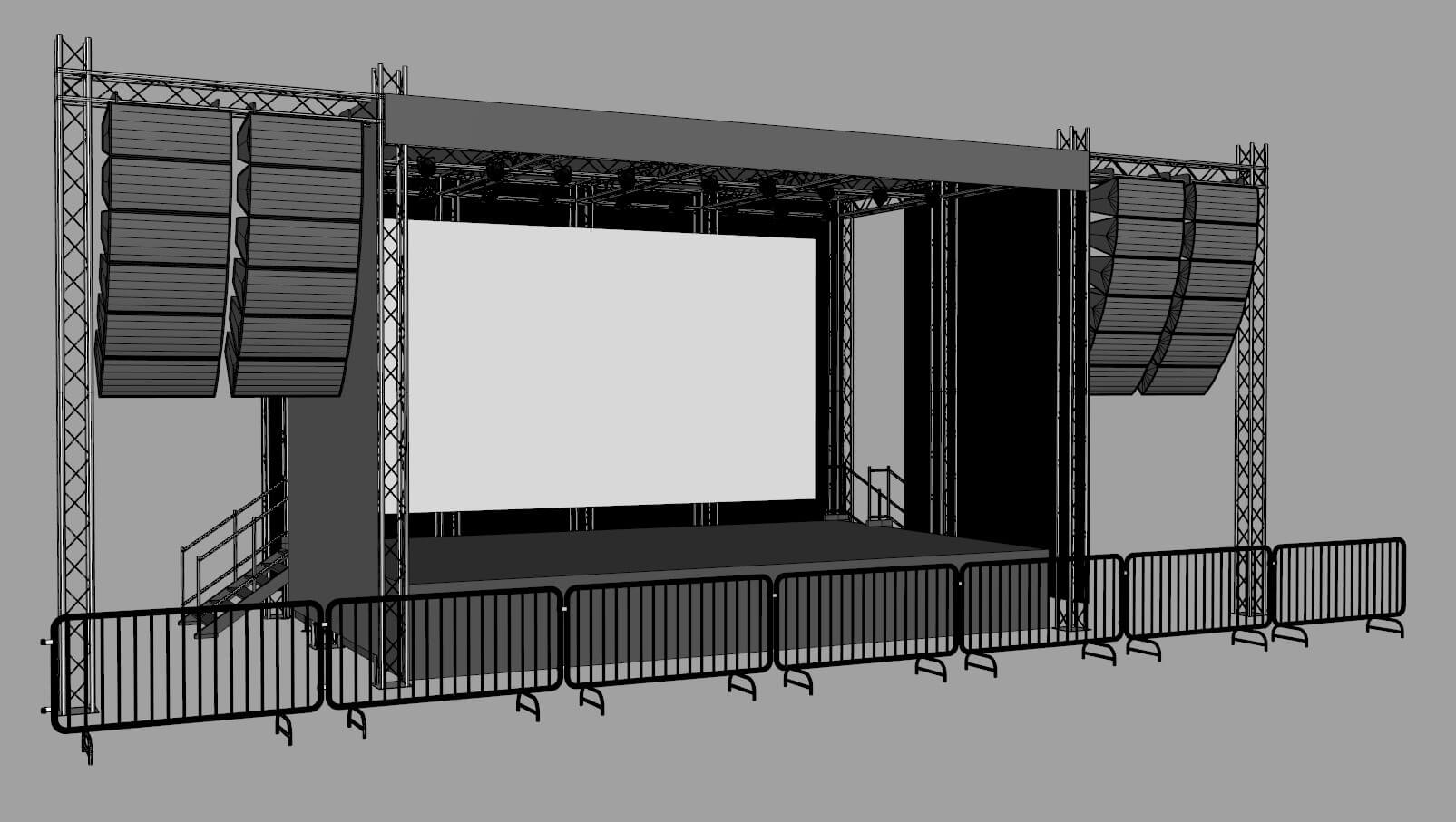 Concert Stage 1 - 3D Model by CGBee