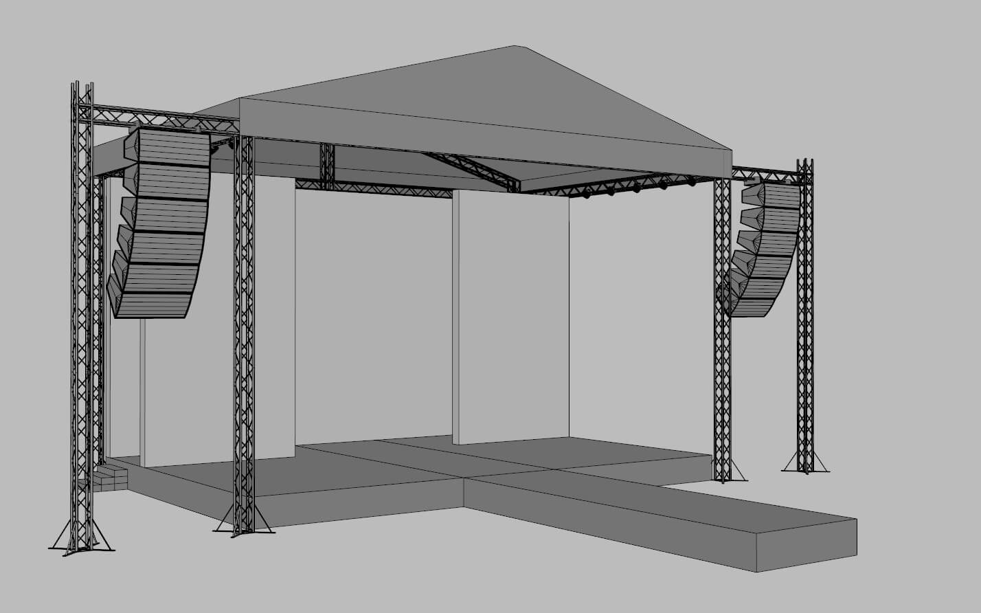 Concert Stage 10 - 3D Model by CGBee
