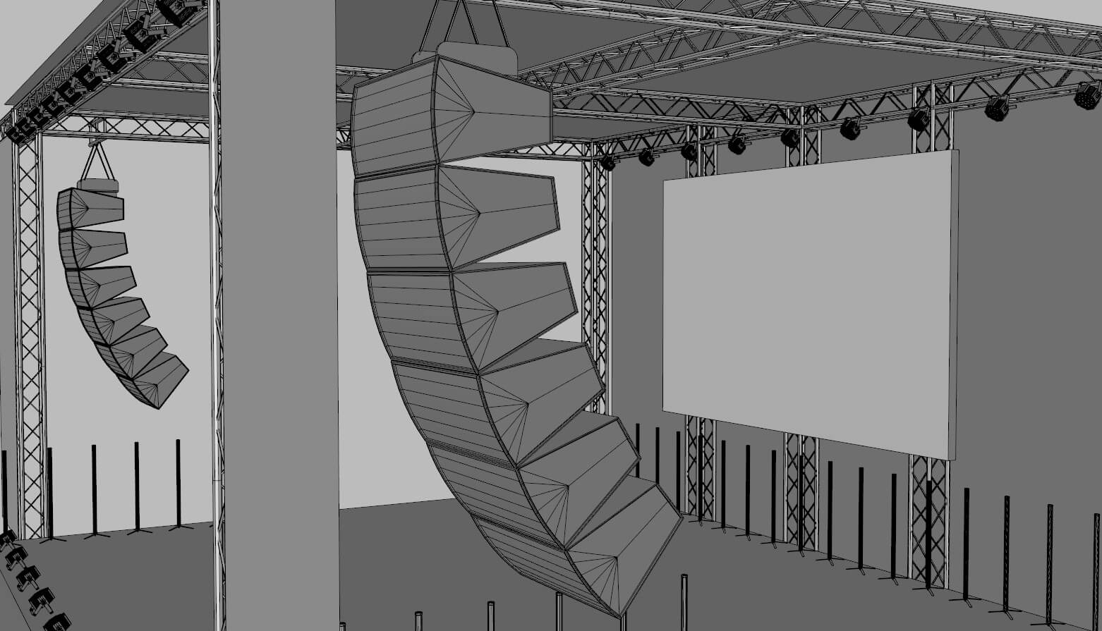 Concert Stage 3 - 3D Model by CGBee