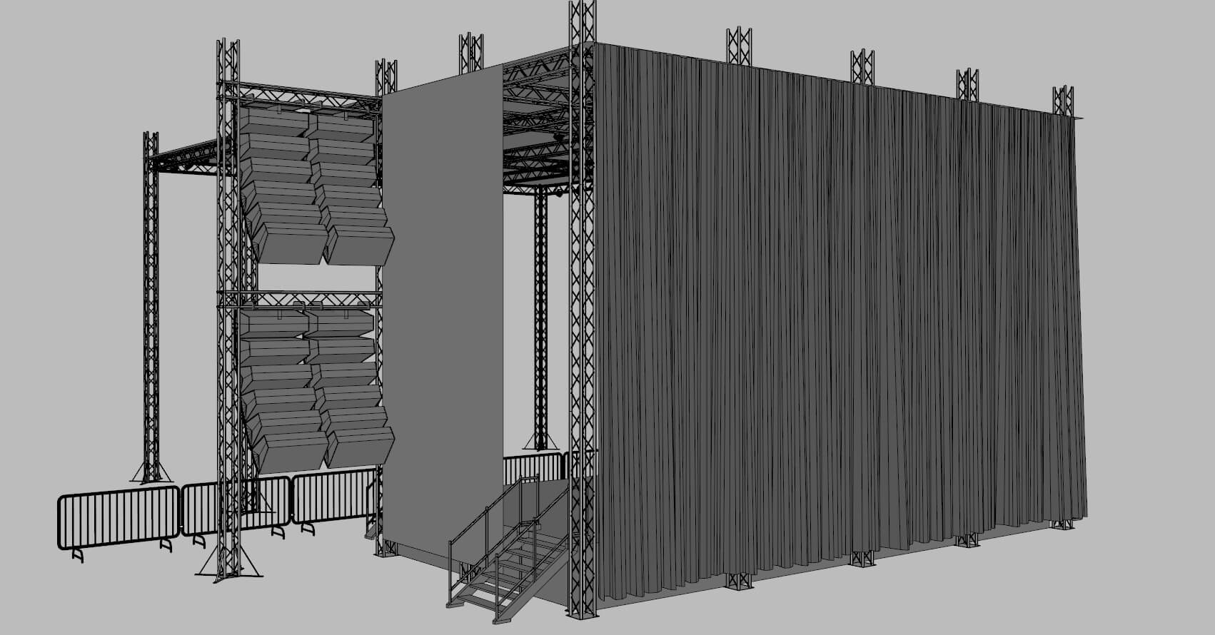 Concert Stage 5 - 3D Model by CGBee