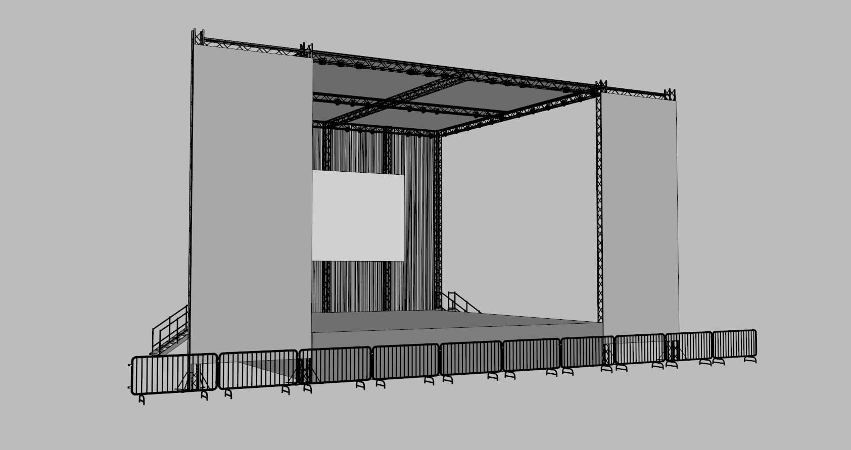 Concert Stage 6 - 3D Model by CGBee