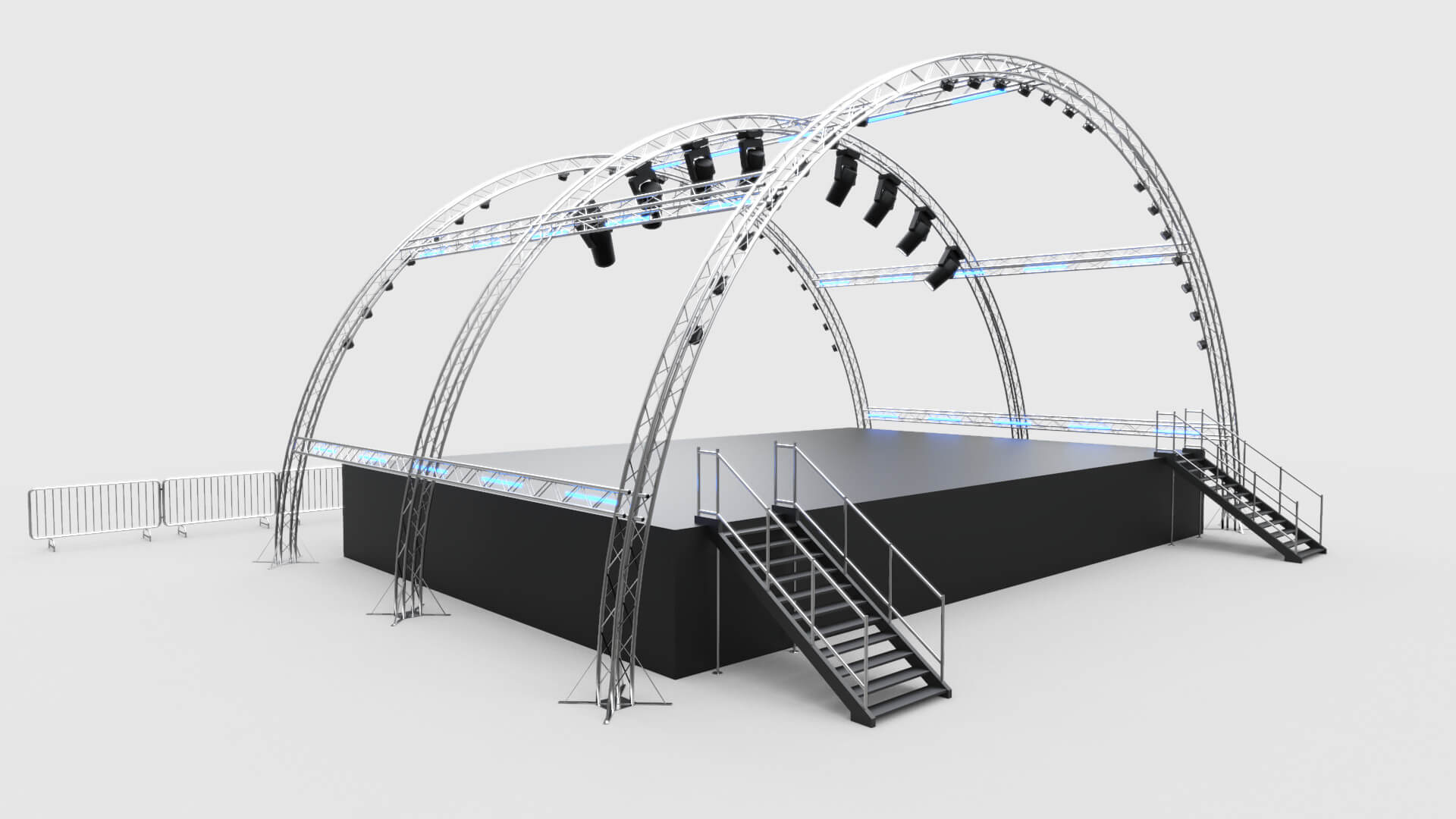 Concert Stage 9 - 3D Model by CGBee