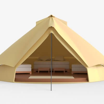 Large Bell Tent 6x6 Meters - 3D Model by CGBee