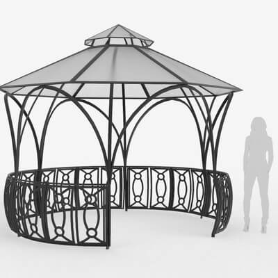 Roman Style Gazebo - 3D Model by CGBee