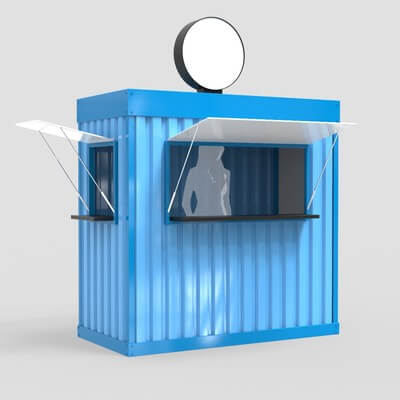 Small Container Kiosk - 3D Model by CGBee
