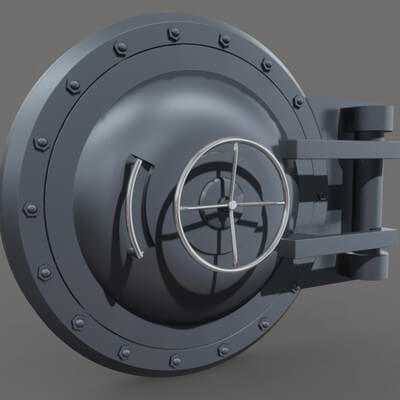 Submarine Hatch Door - 3D Model by CGBee