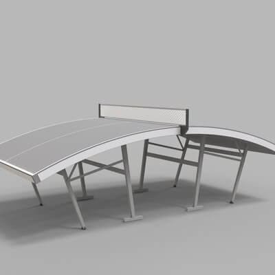 Teqball Table - 3D Model by CGBee