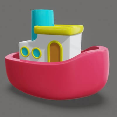 Toon Boat - 3D Model by CGBee