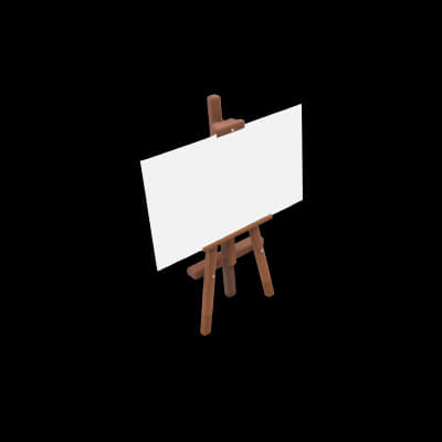 High Quality Wooden White Board 3D Model by CGCity