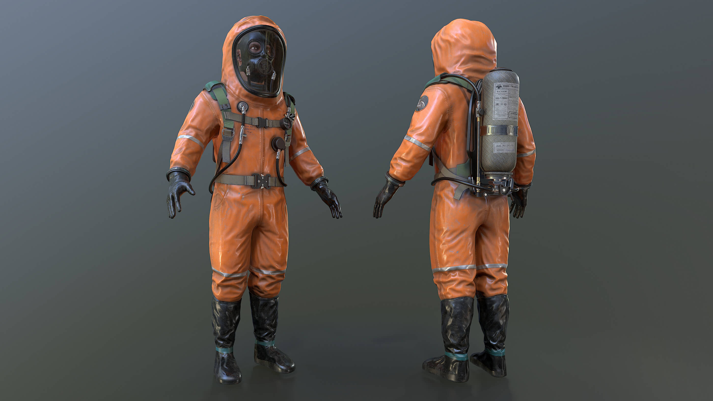 Military Hazmat Suit - 3D Model by CGFED