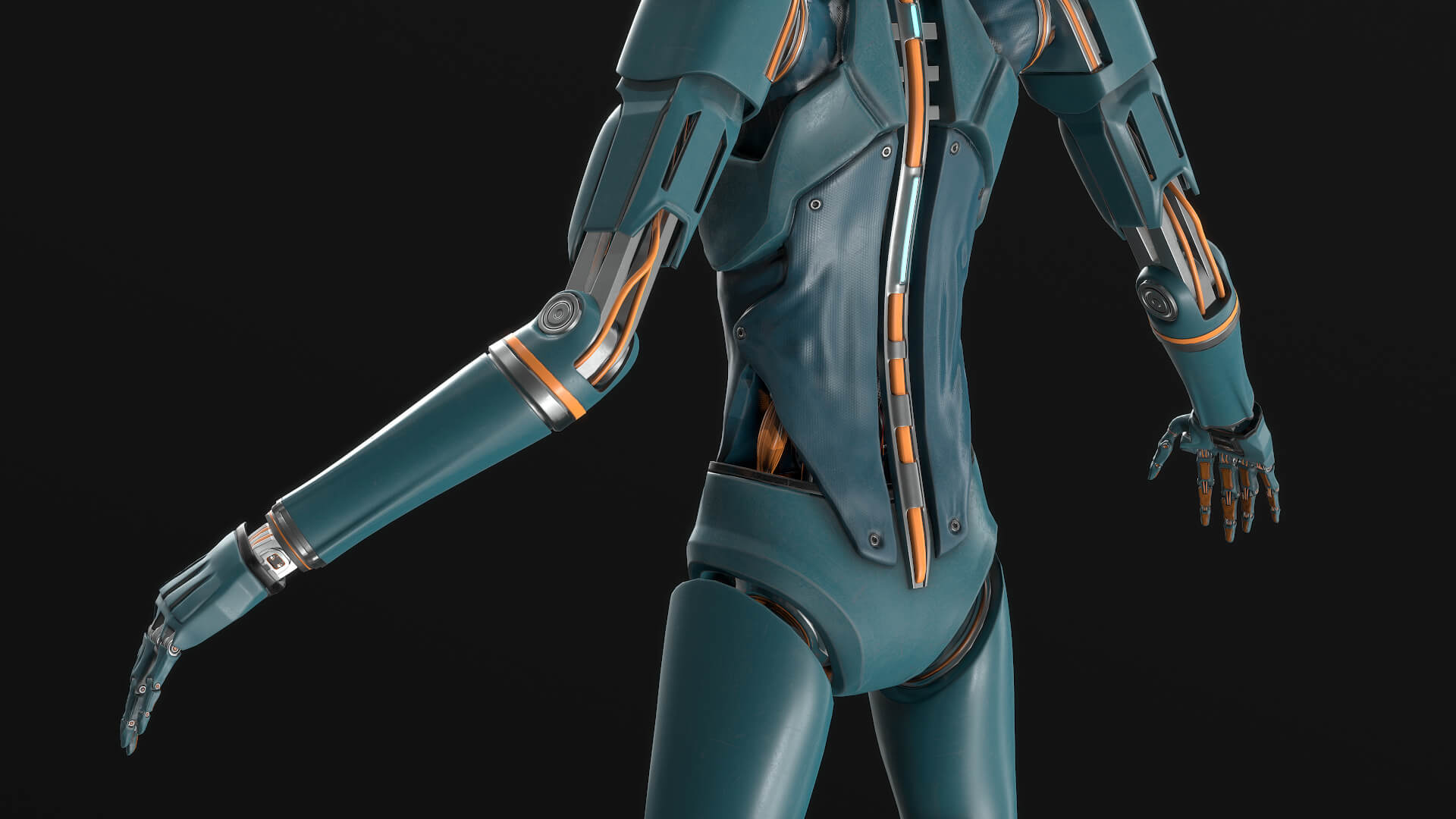 Sci-Fi Robot RM26 3D Model by CGFED