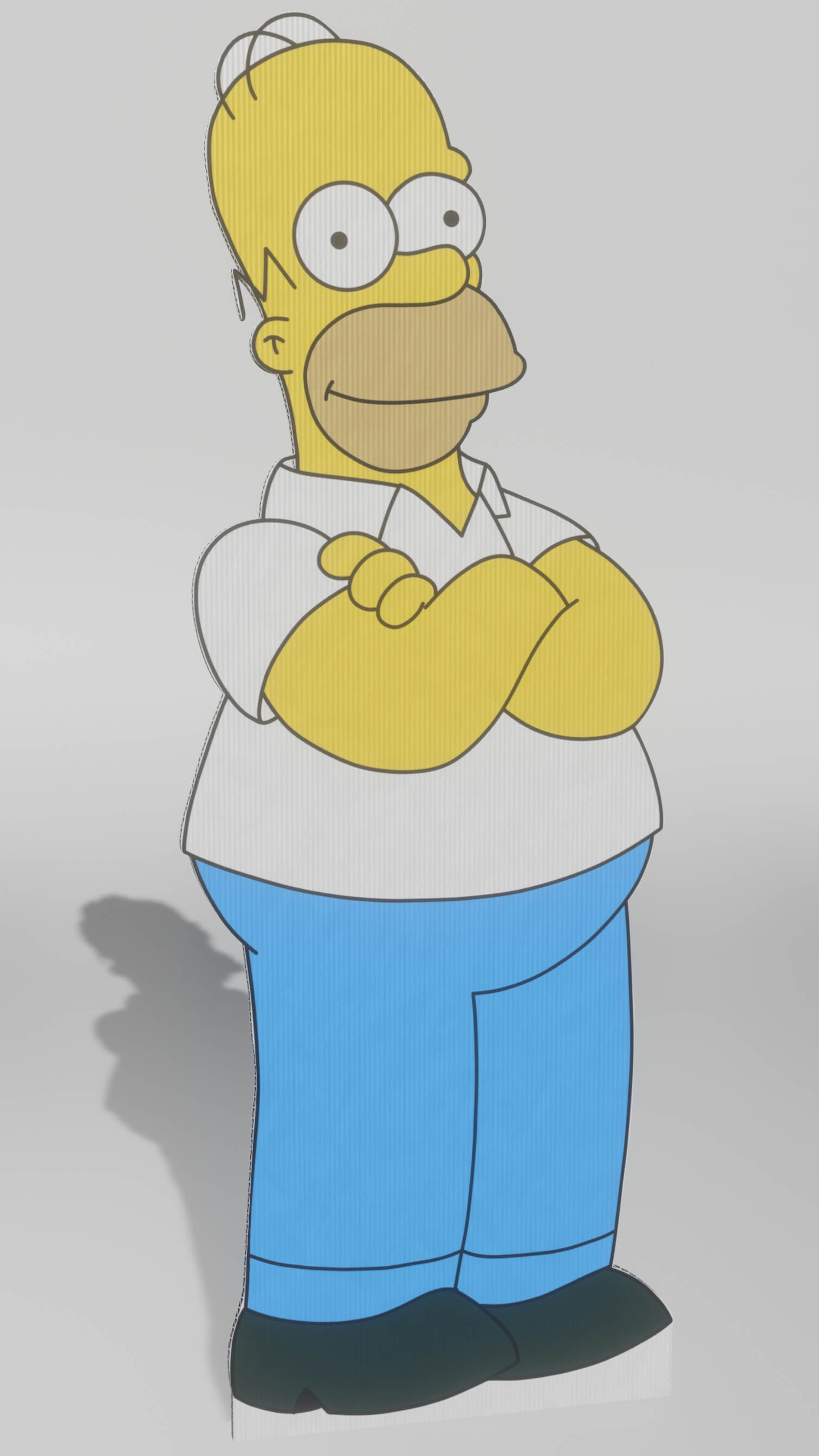 Homer Simpson Cutout - 3D Model by CGFighunter