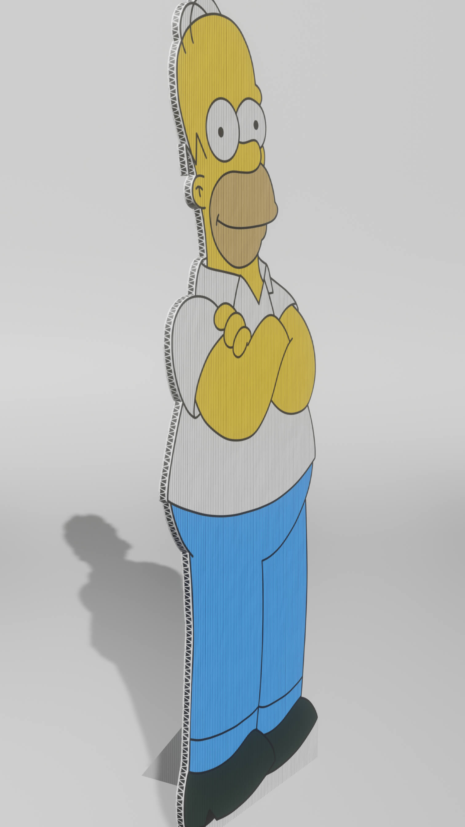 Homer Simpson Cutout - 3D Model by CGFighunter