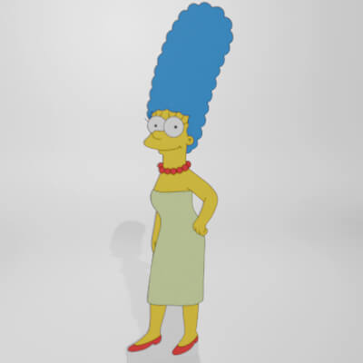 Marge Simpson Cutout - 3D Model by CGFighunter