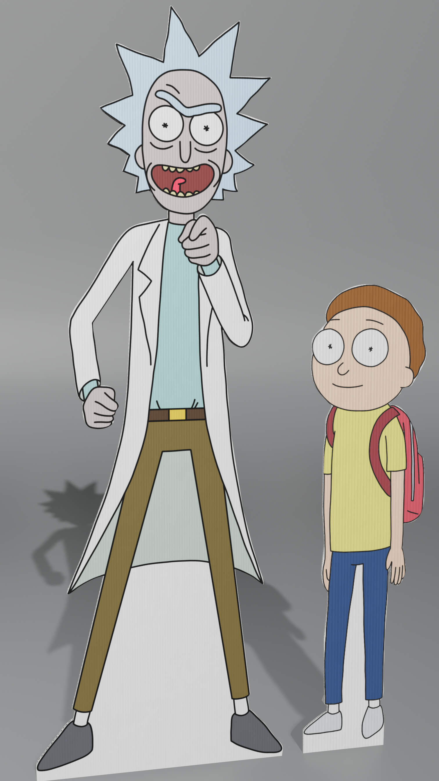 Rick and Morty Cutouts - Free 3D Model by CGFighunter