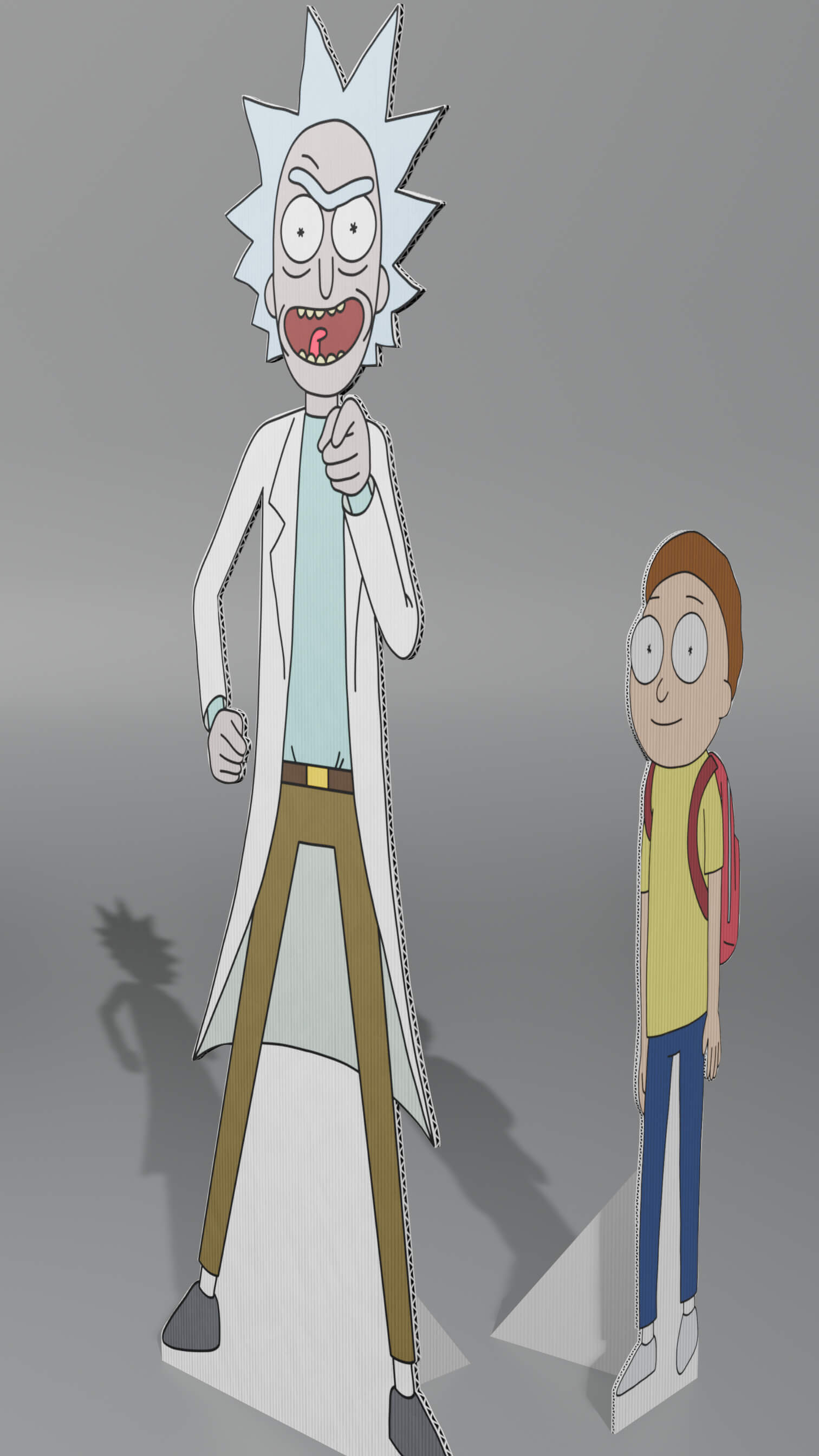 Rick and Morty Cutouts - Free 3D Model by CGFighunter