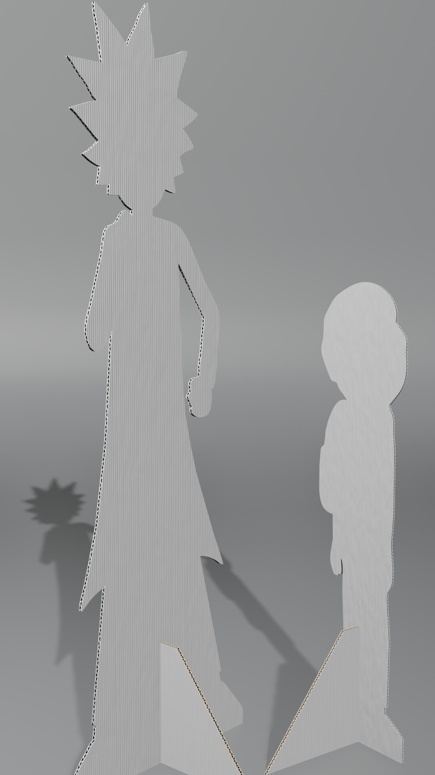 Rick and Morty Cutouts - 3D Model by CGFighunter