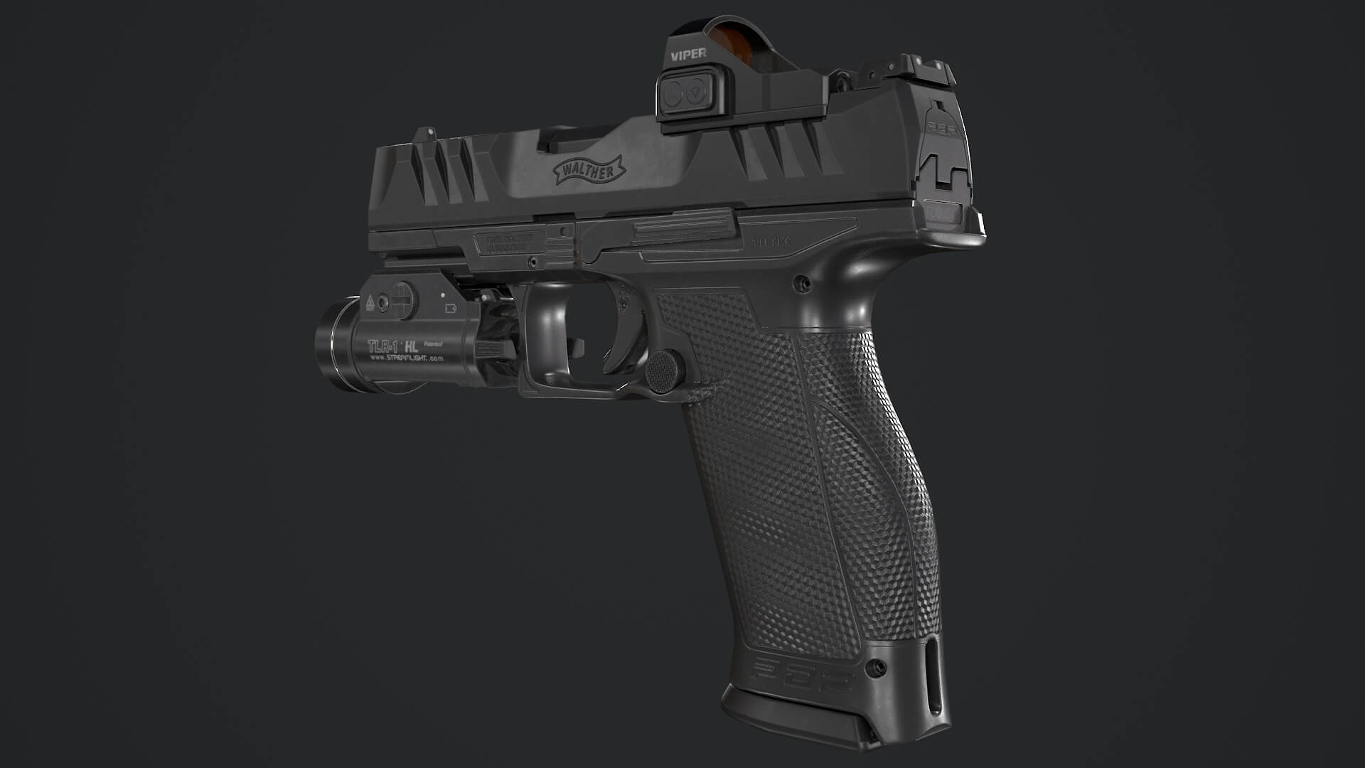 Walther PDP Fullsize with attachments - 3D Model by CGgears